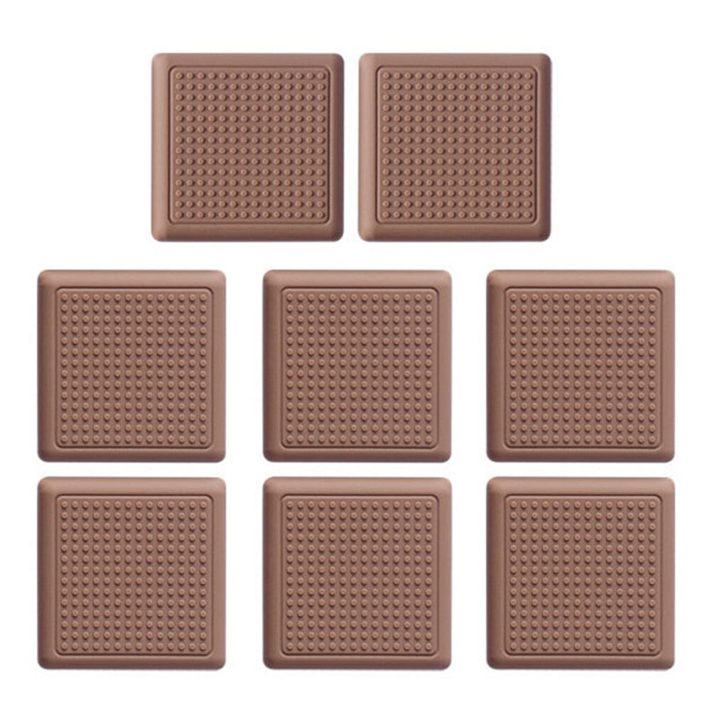 8 Pcs Round Reusable Rubber Table Mat Furniture Leg Sleeves Chair Foot ...