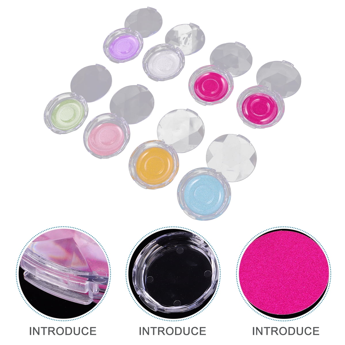 8 Pcs Round Transparent Eyelash Box False Case Eyelashes Storage Fake ...