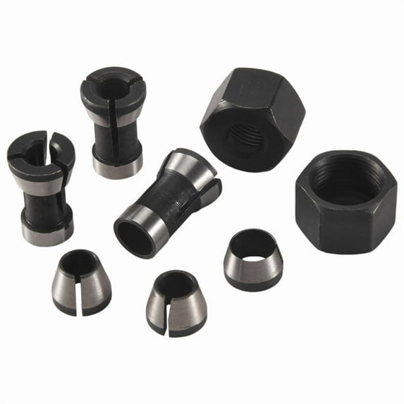 8 Pcs Router Collet Set Chuck Heads Adapter for Drills Engraving ...