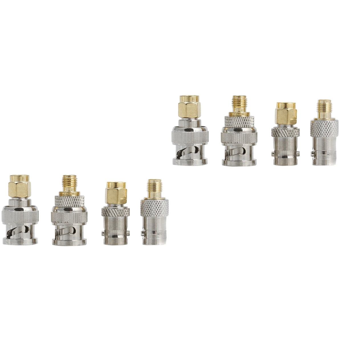 8 Pcs SMA Male to BNC Female Coaxial Connector Antennas Adapter Walkie ...