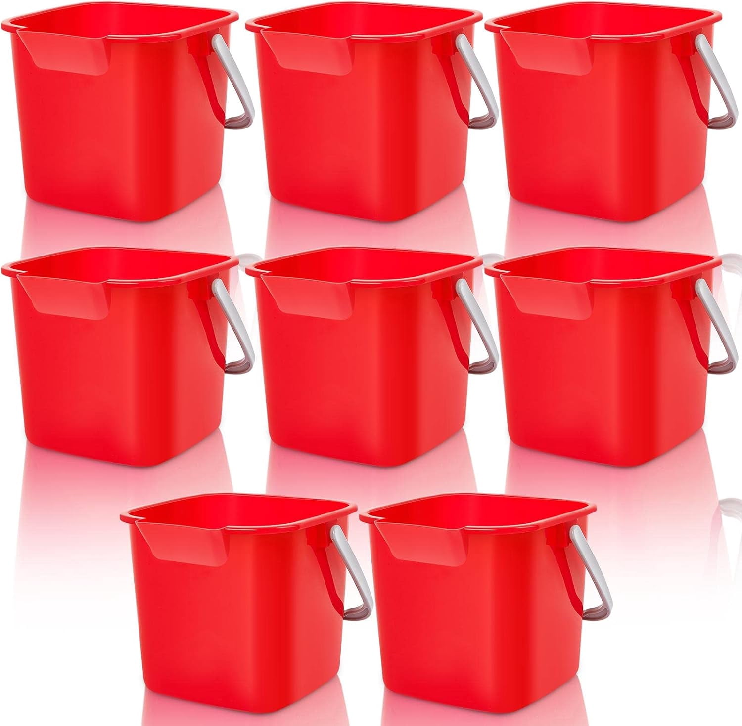 8 Pcs Sanitizing Bucket 3 Quart Cleaning Pail Small Detergent Square ...