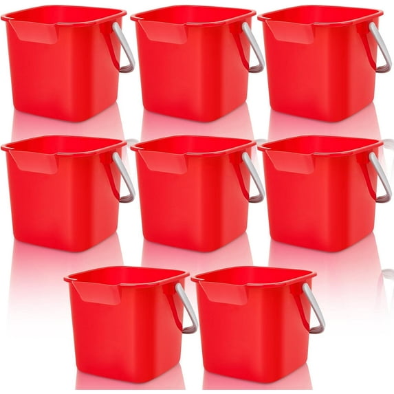 8 Pcs Sanitizing Bucket 3 Quart Cleaning Pail Small Detergent Square ...