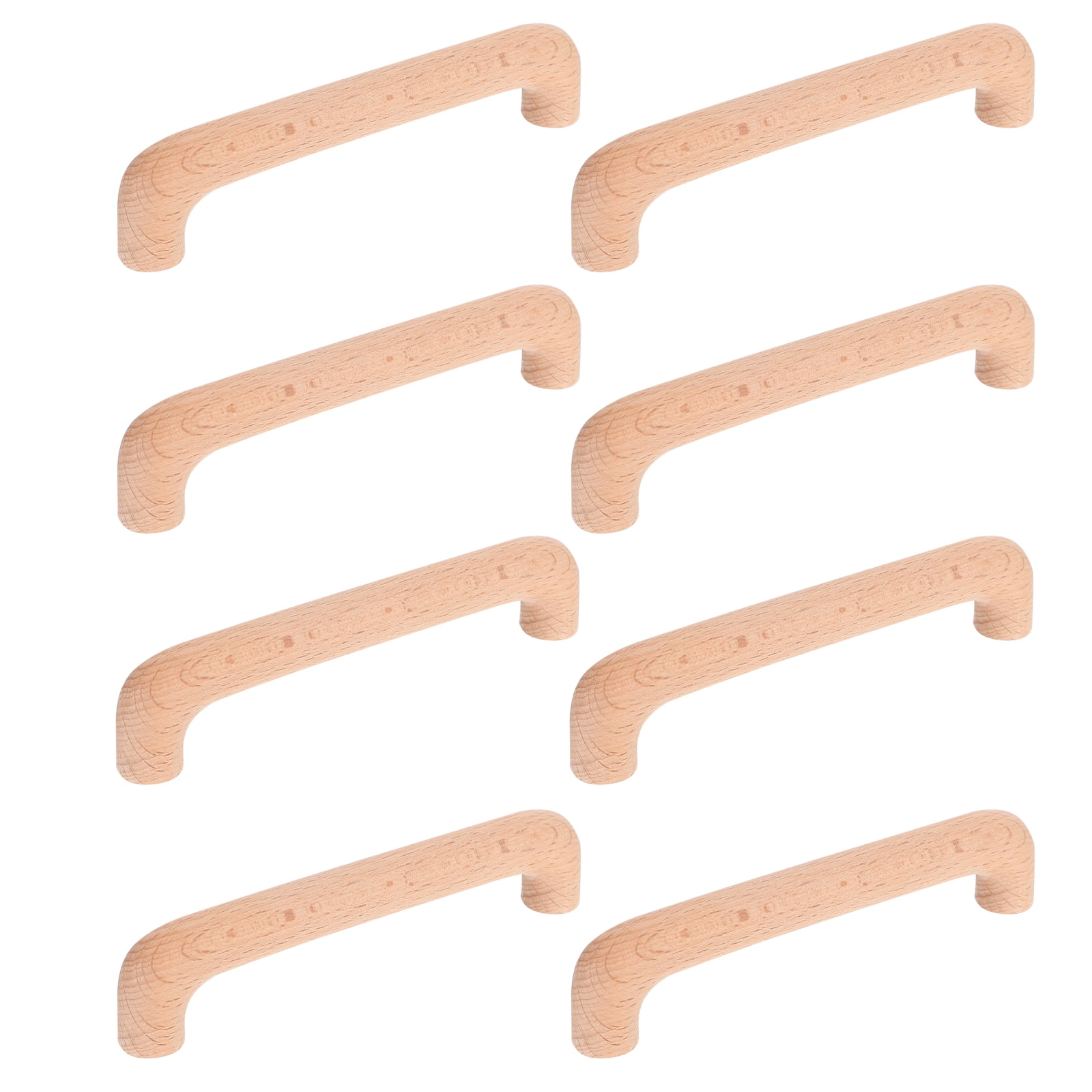 8 Pcs Scandi Door Handle Cabinet Knobs Wooden Handle Dresser Handle 14 ...