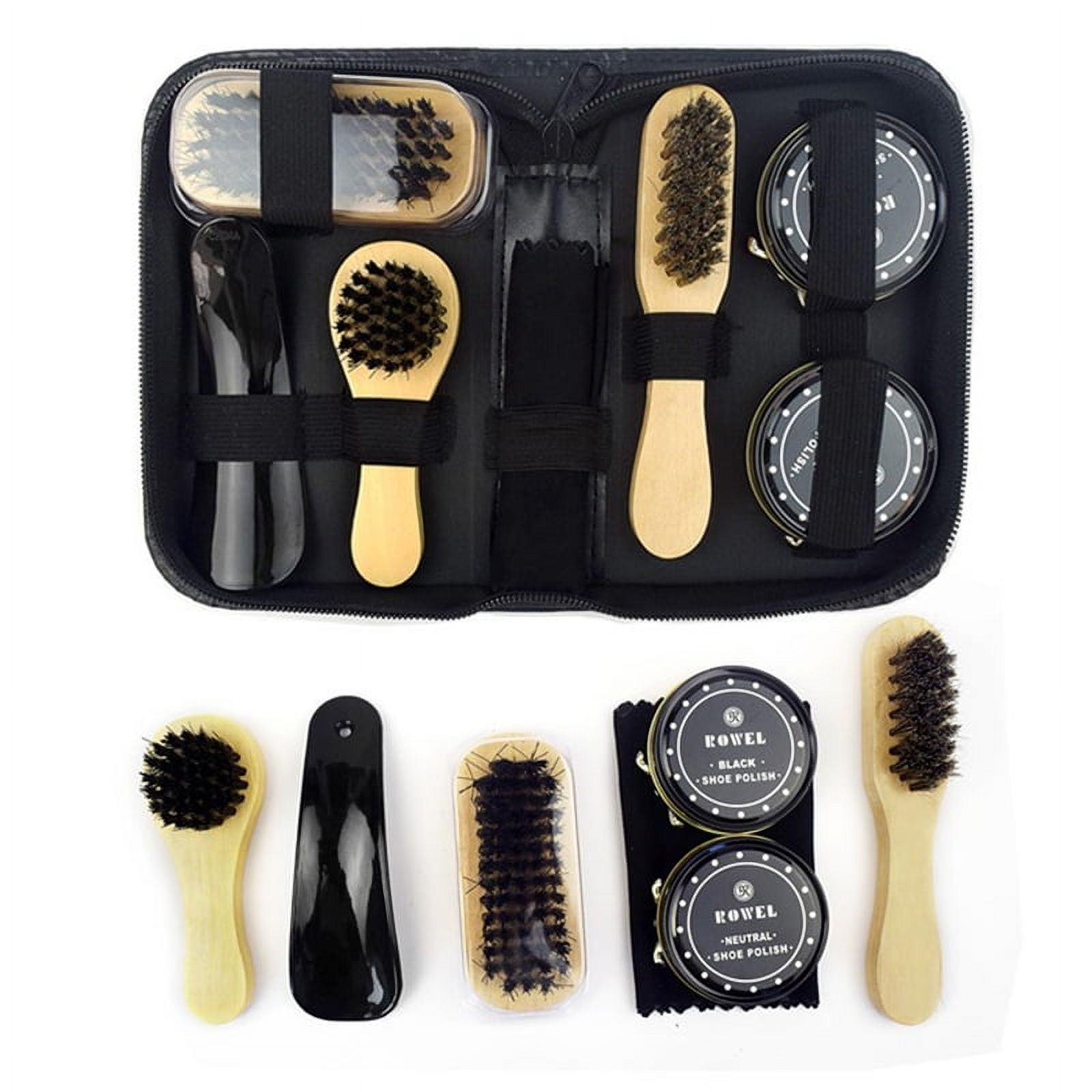 8 Pcs/Set Pro Shoes Care Kit Portable for Boots Sneakers Cleaning Set ...