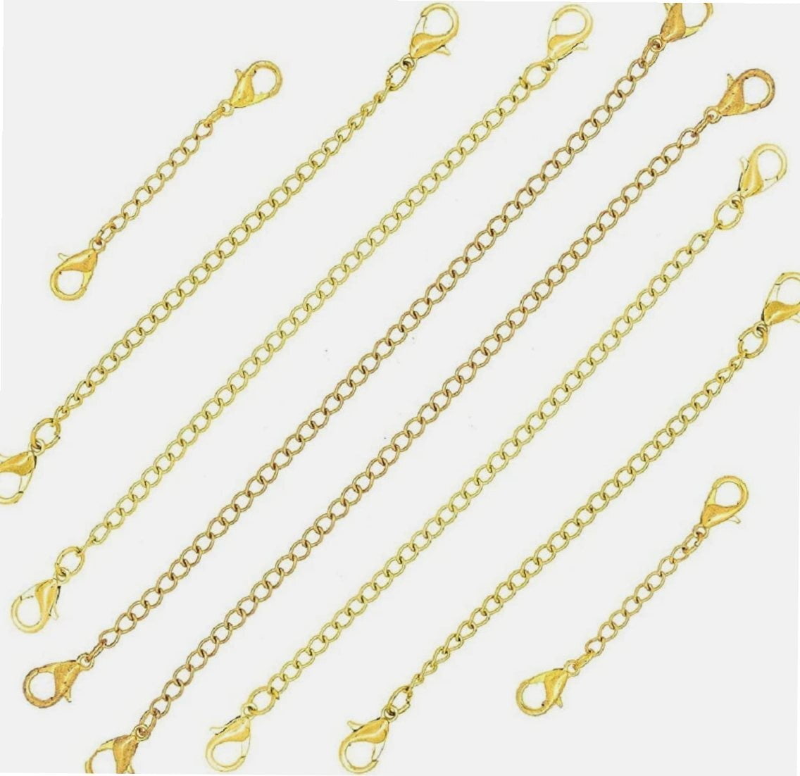 8 Pcs/Set Stainless Steel Extended Extension Chains Tail Extender for ...