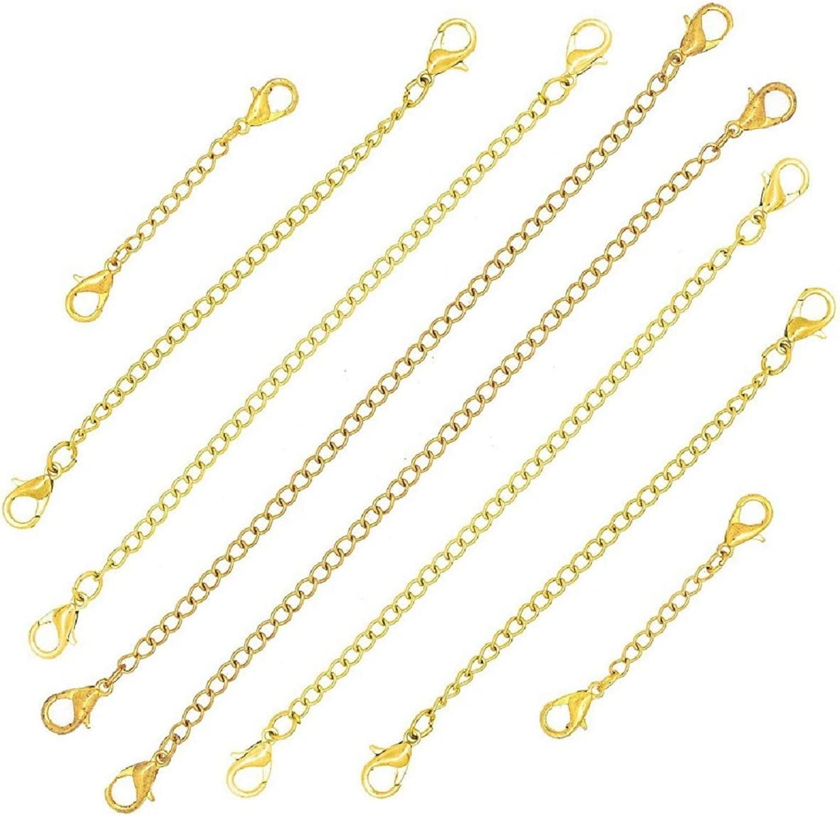 8 Pcs/Set Stainless Steel Extended Extension Chains Tail Extender for ...