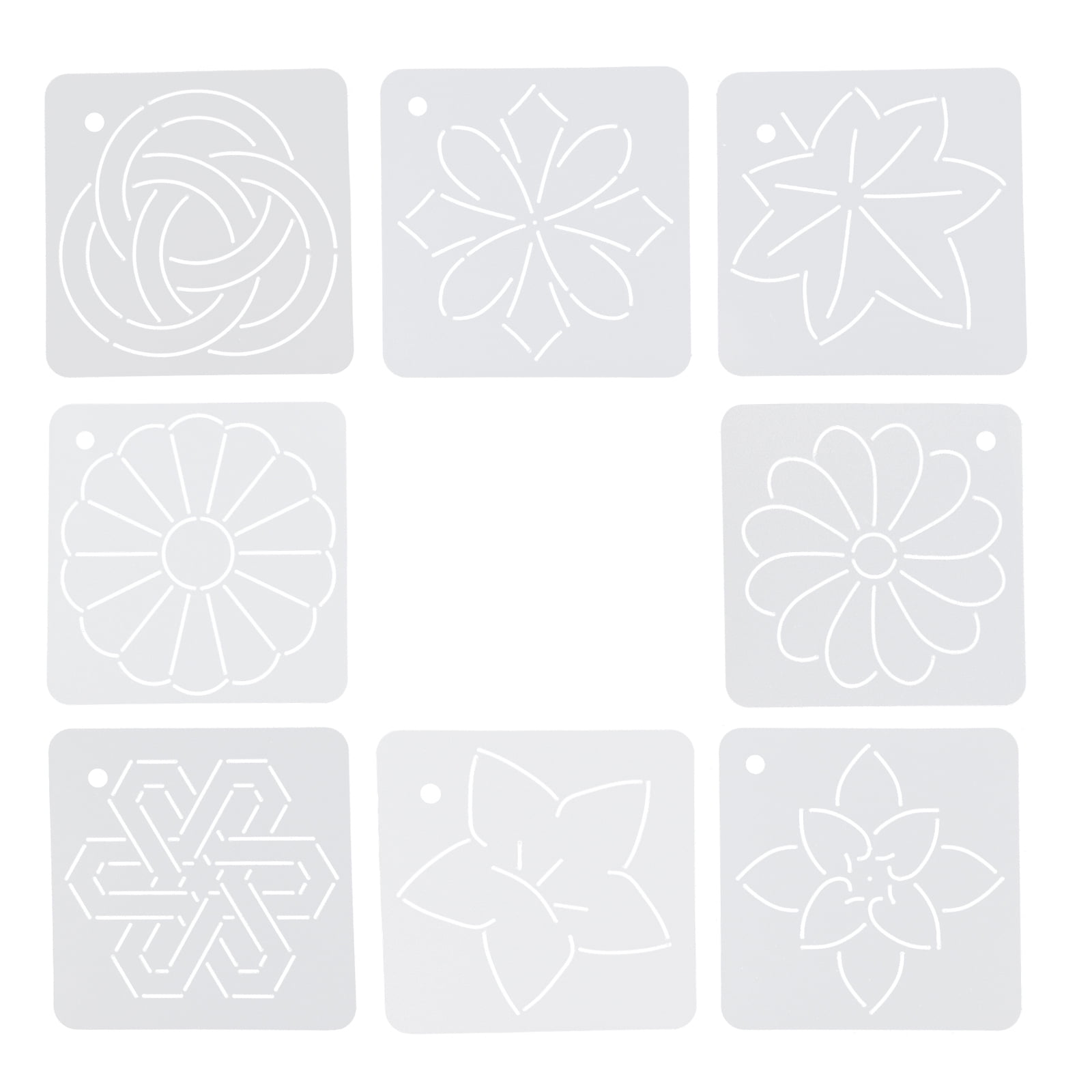 8 Pcs Sewing Stencil Template Calligraphy Stencils Threaders Templates ...