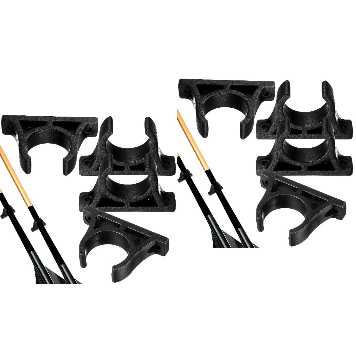 Eease 8 Pcs Plastic Boat Paddle Fixed Buckles Kayak Paddle Holders ...