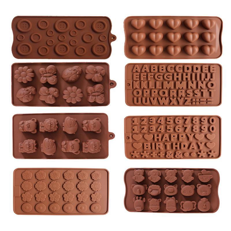 8 Pcs Silicone Molds for Candy and Chocolates: Flexible Mold for Hard ...