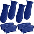 8 Pcs Silicone Pot Holders Set Cast Iron Handle Cover Heat Resistant ...