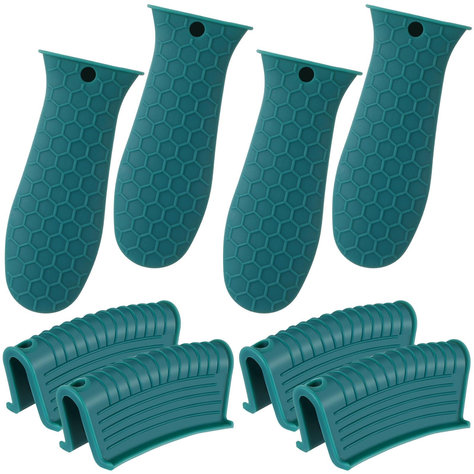 8 Pcs Silicone Pot Holders Set Cast Iron Handle Cover - Walmart.com