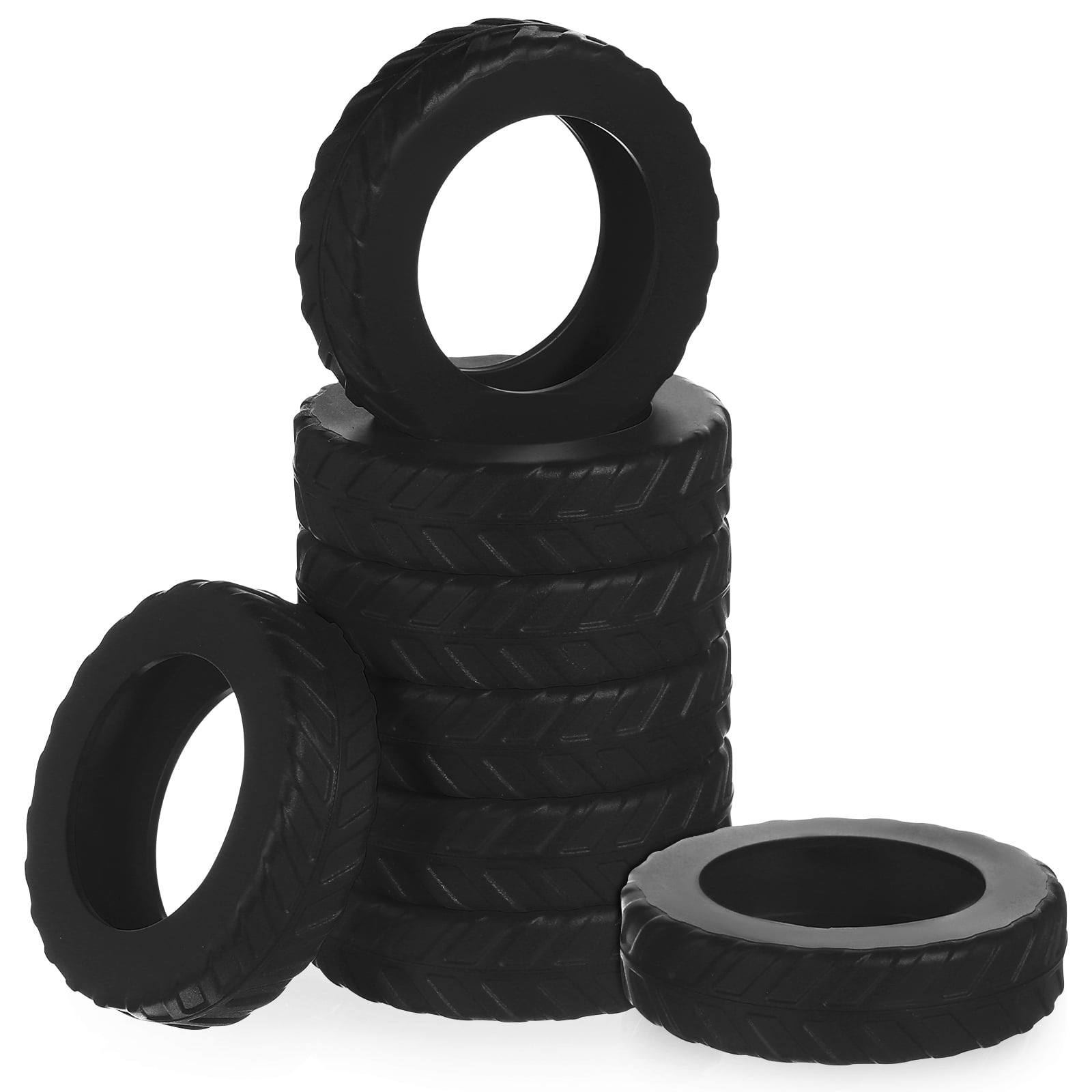 Set of 8 Black Silicone Luggage Wheel Protectors Nonslip Covers for ...
