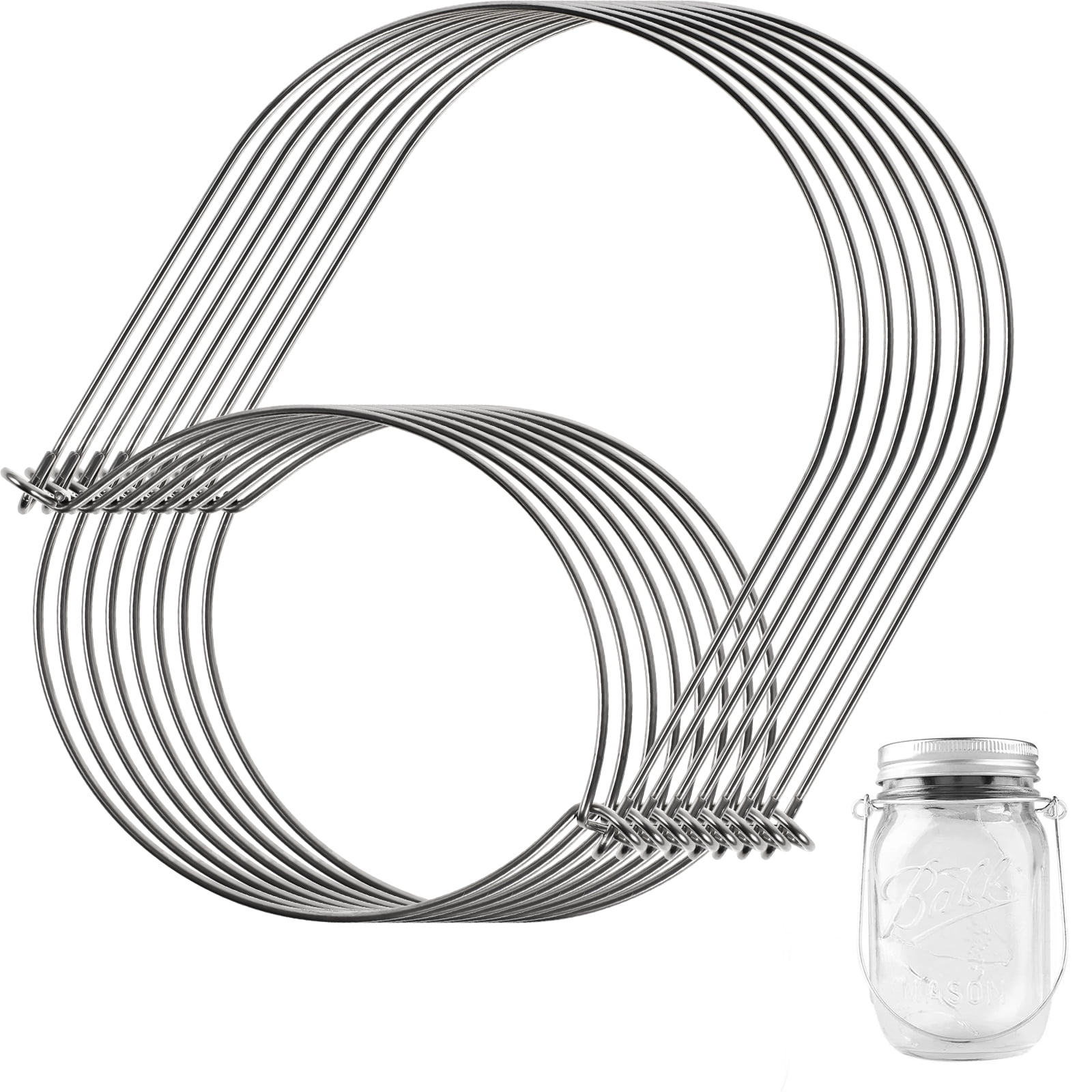 8 Pcs Gooseneck Mason Jar Handles Wire for Indoor Decoration - Walmart.com
