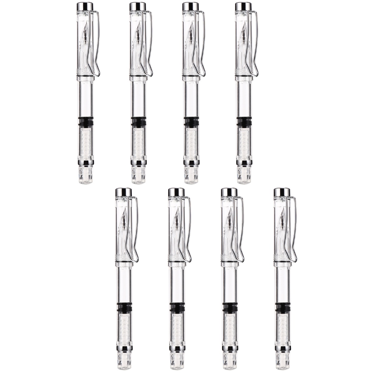 8 Pcs Simple Students Fountain Pen Calligraphy Writing Pen with Ink ...