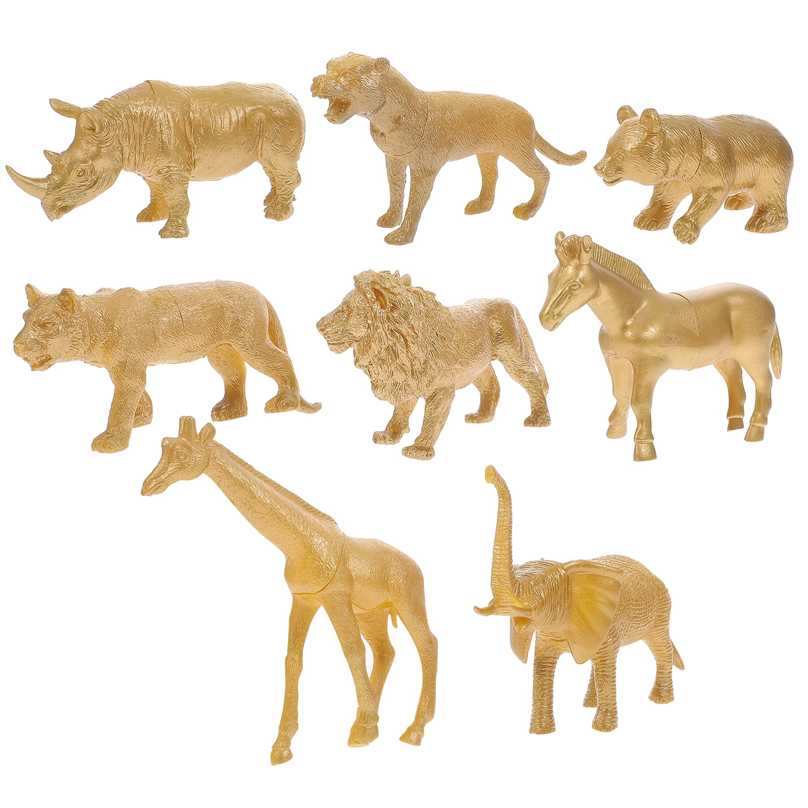 8 Pcs Small Animal Models Simulation Animals Statue Decor Toy Child ...