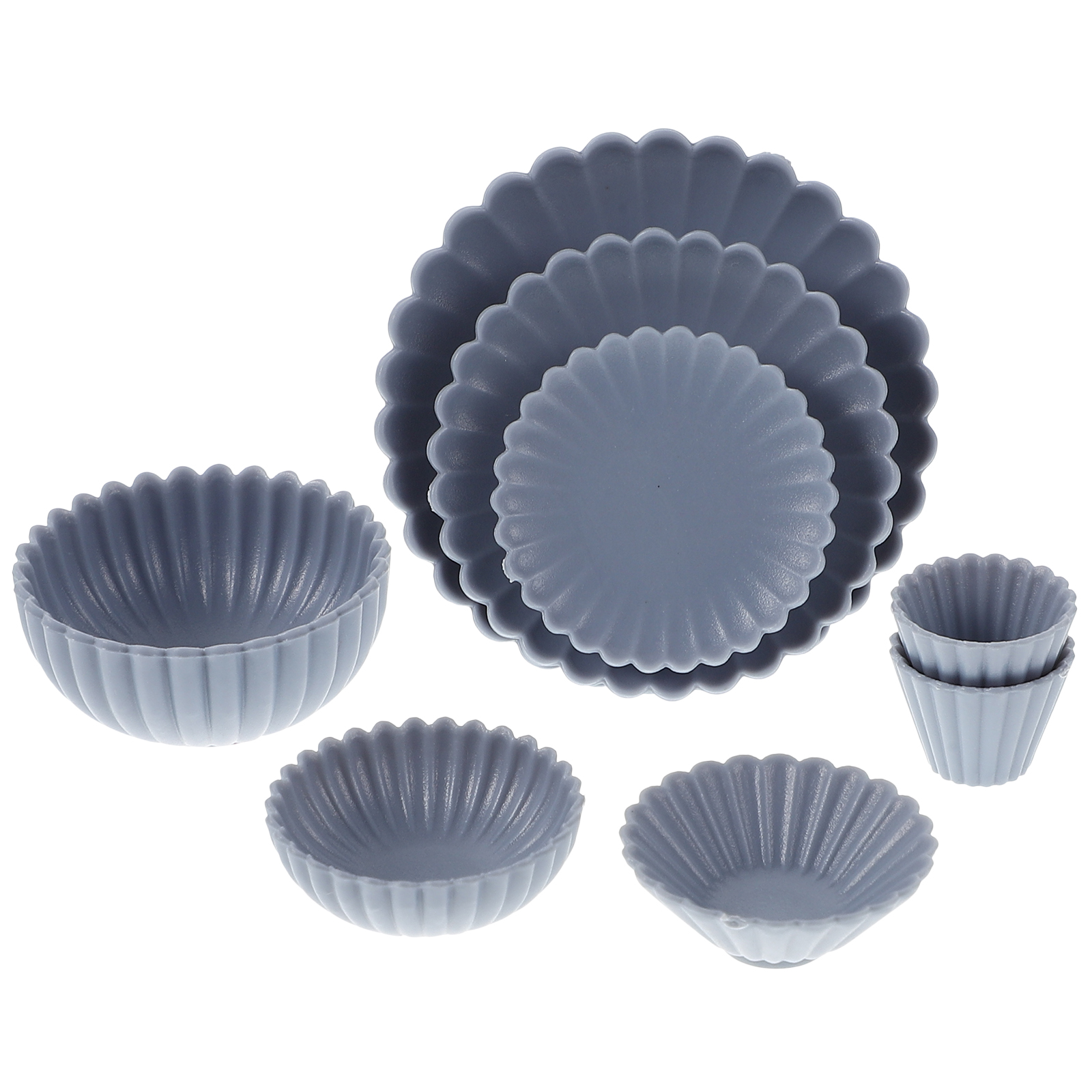 8 Pcs Small Pie Tins Dollhouse Toy Set Mini Dinnerware Decorations ...