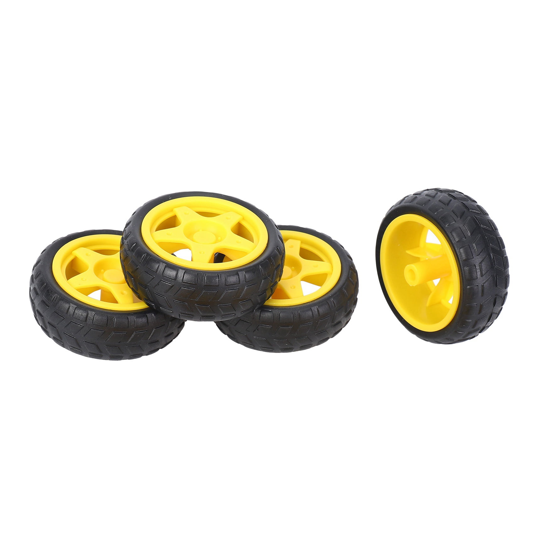 8 Pcs for Smart Car Robot Plastic Tire Wheel with DC 3-6V Gear Motor,8 ...