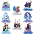 8 Pcs Snow Princess Elsa Themed Honeycomb Centerpieces - 3D Cartoon ...