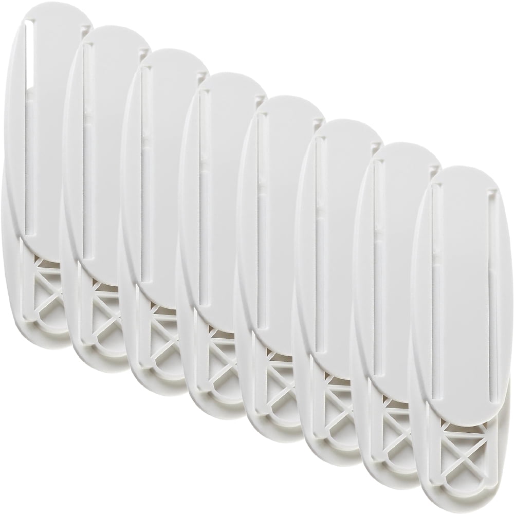 8 Pcs Socket Holder Power Strip Wall Mount Hanging No Punching White Pp ...
