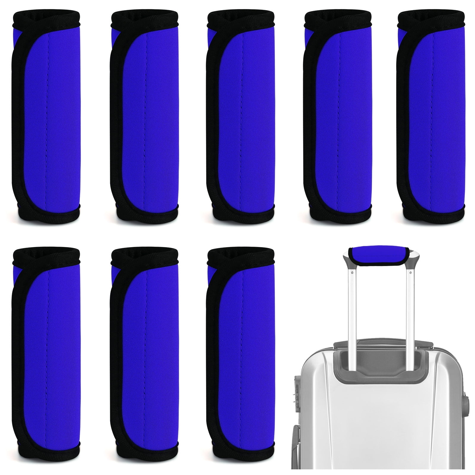 8 Pcs Soft Luggage Handle Wrap Grip Cover Identifiers, Bright Blue ...