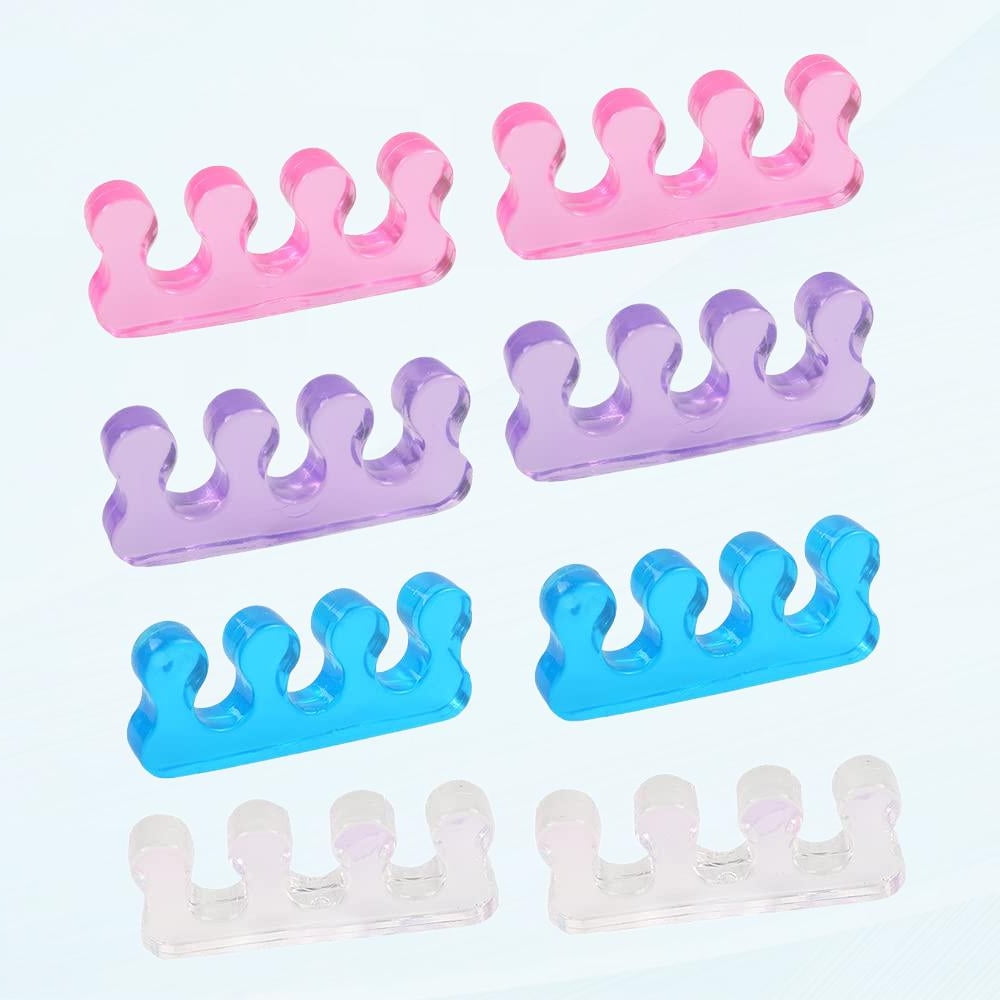 8 Pcs Soft Toe Extender Gel Separator Medical Hand Foot Spacer for Rest ...