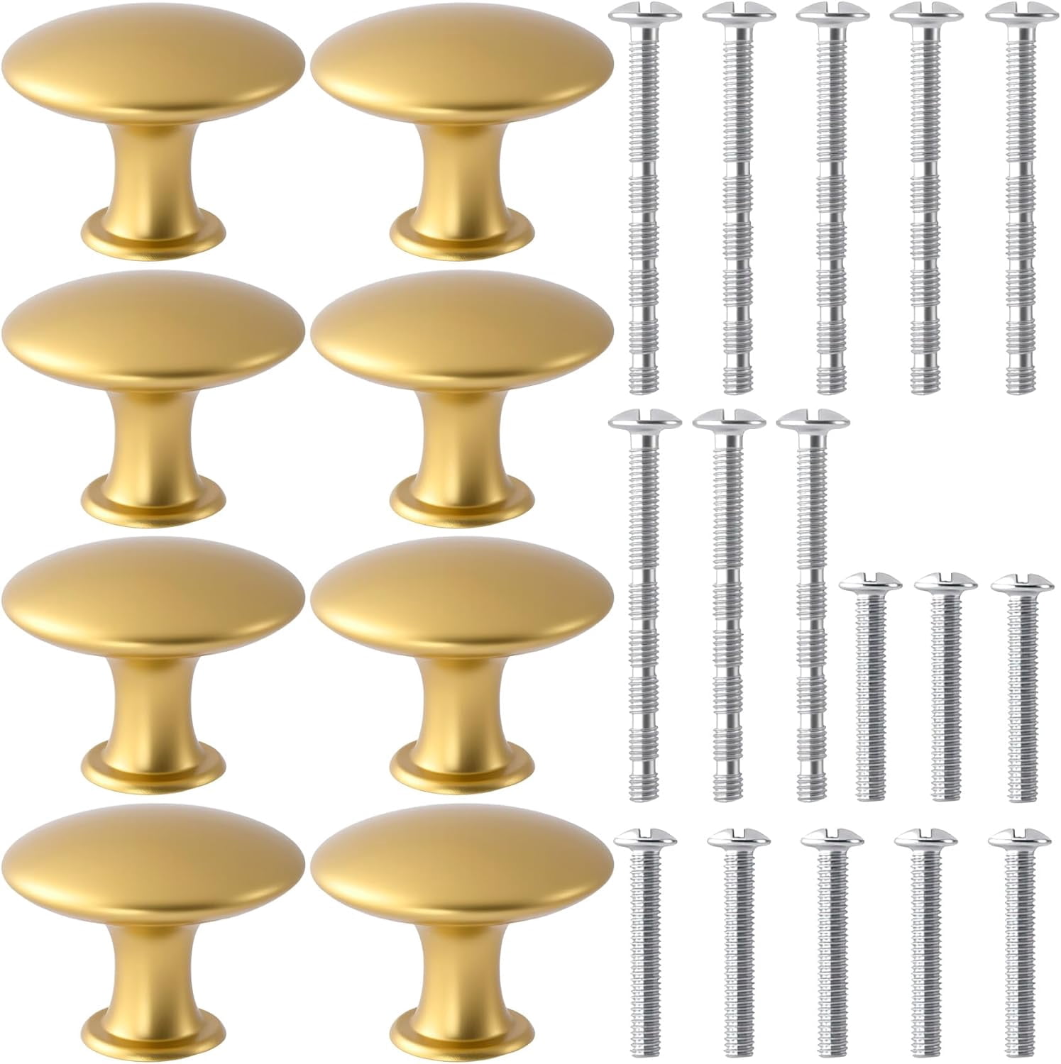 8 Pcs Solid Cabinet Knobs, Stainless Steel Round Drawer Handles for ...