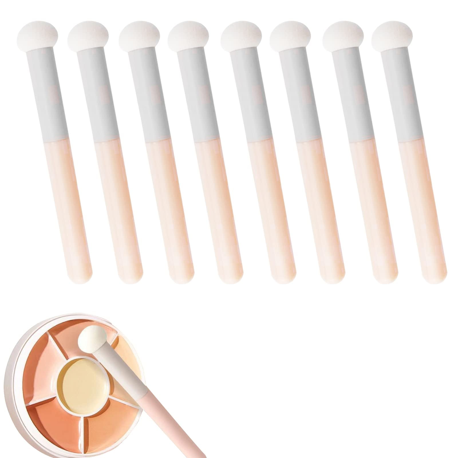 8 Pcs Sponge Makeup RRF12 Applicator With Handle,Eyeshadow Makeup ...