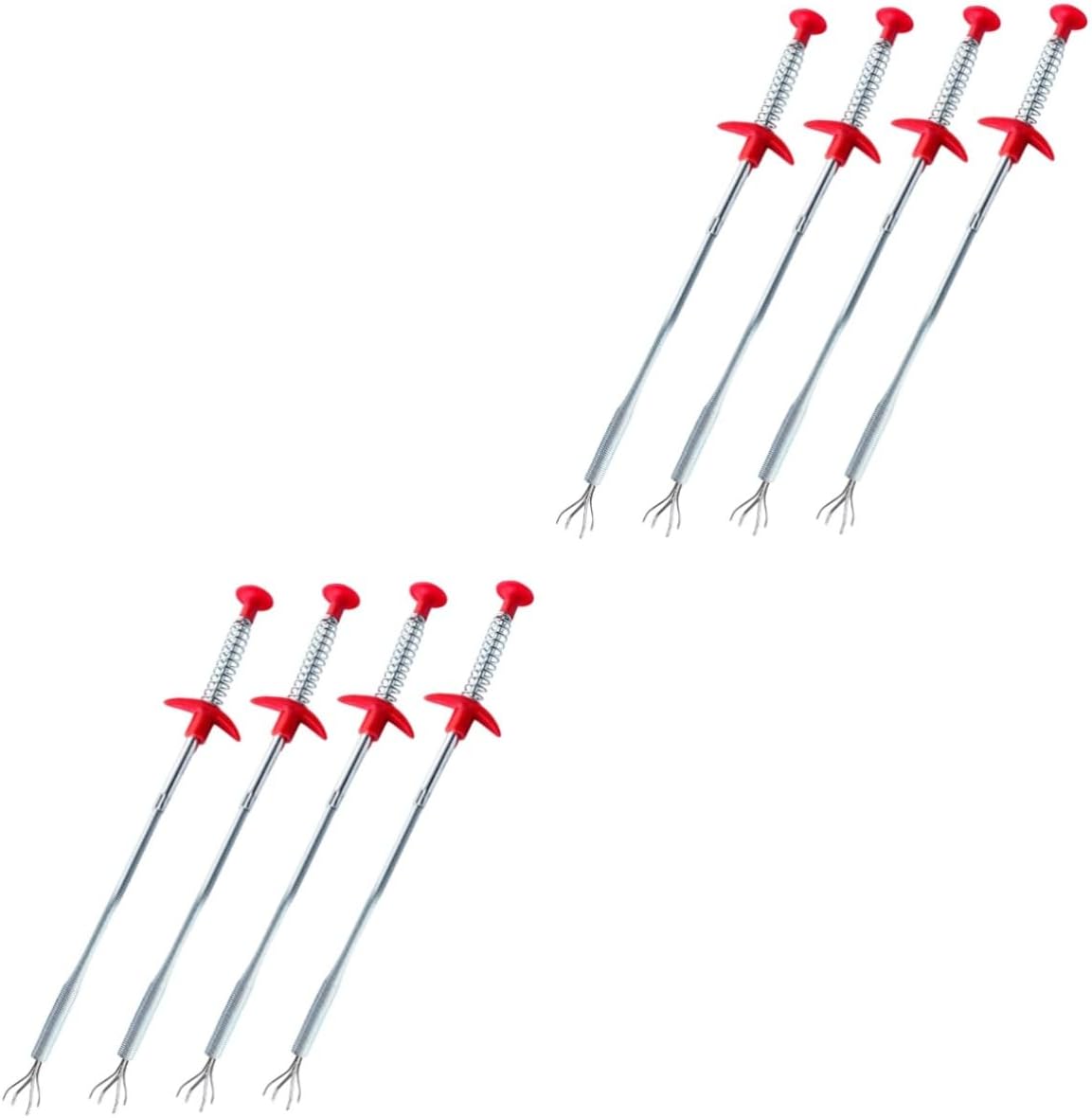 8 Pcs Spring Tool wash Basin Block Remover Clog Opener Drain Cleaning ...