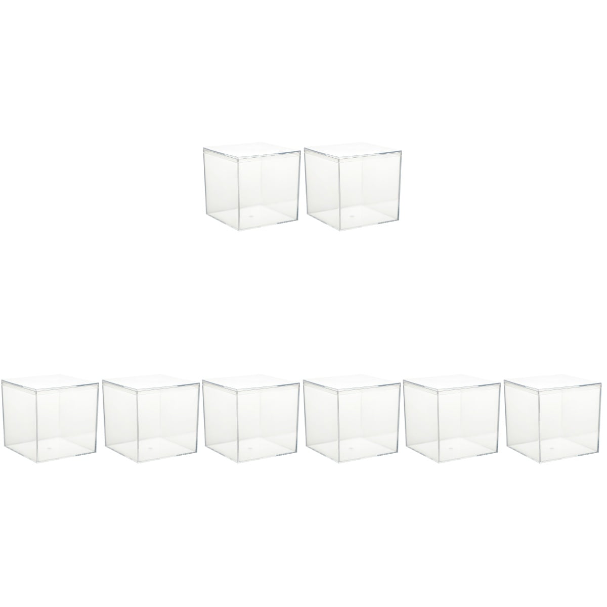 8 Pcs Square Cubes for Storage Stackable Storage Organizer Bins ...