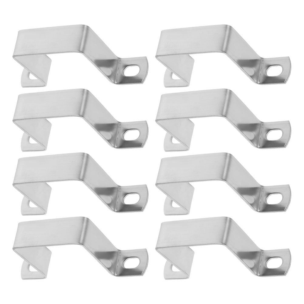 8 Pcs Square Tube Buckle U Clips Tube Clamp Mounting Bracket Square ...