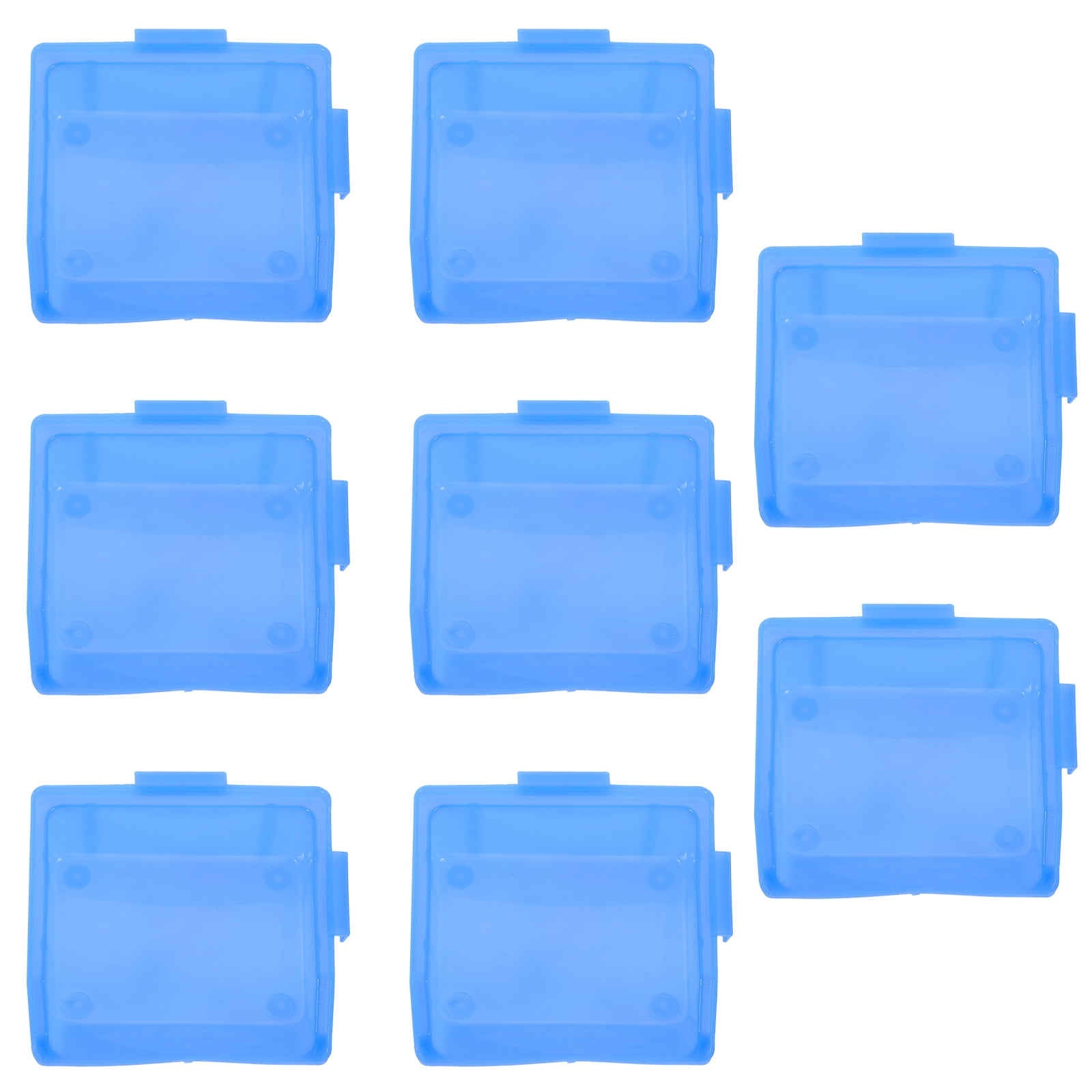 8 Pcs Stackable Storage Bins Blue Warehouse Garage Organizer Office ...