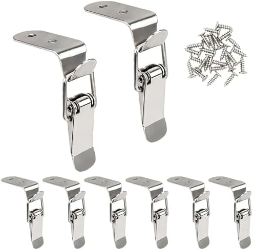 8 Pcs Stainless Steel 90 Degree Spring Toggle Lock Generic Latch with ...