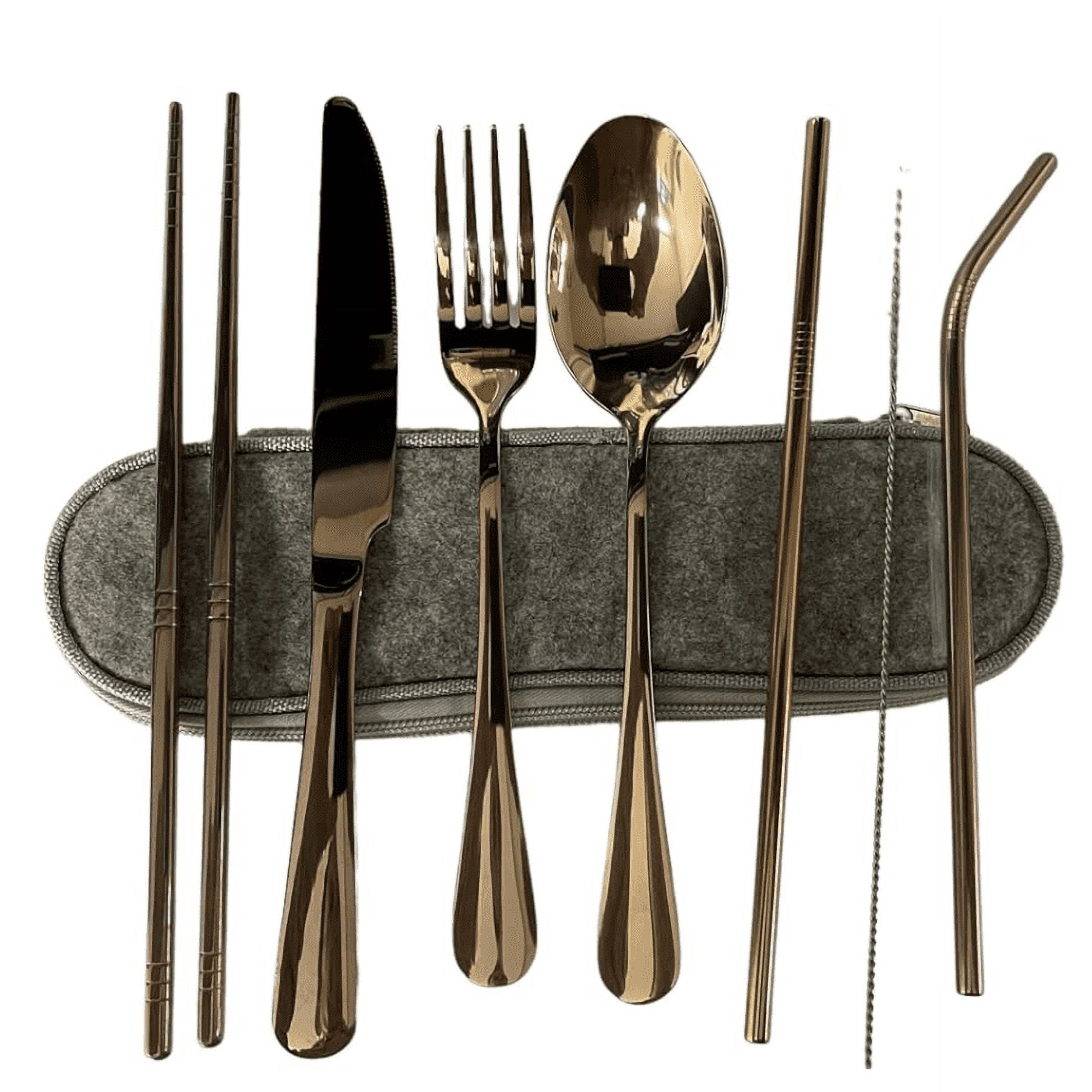8 Pcs Stainless Steel Cutlery Set, Includes Mirror Finished Knife, Fork ...