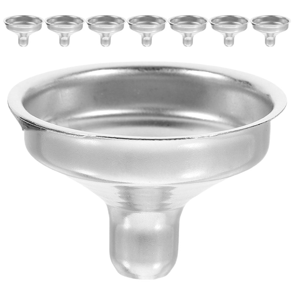 8 Pcs Stainless Steel Funnel Funnels Kitchen Gadget Filing Bottle ...