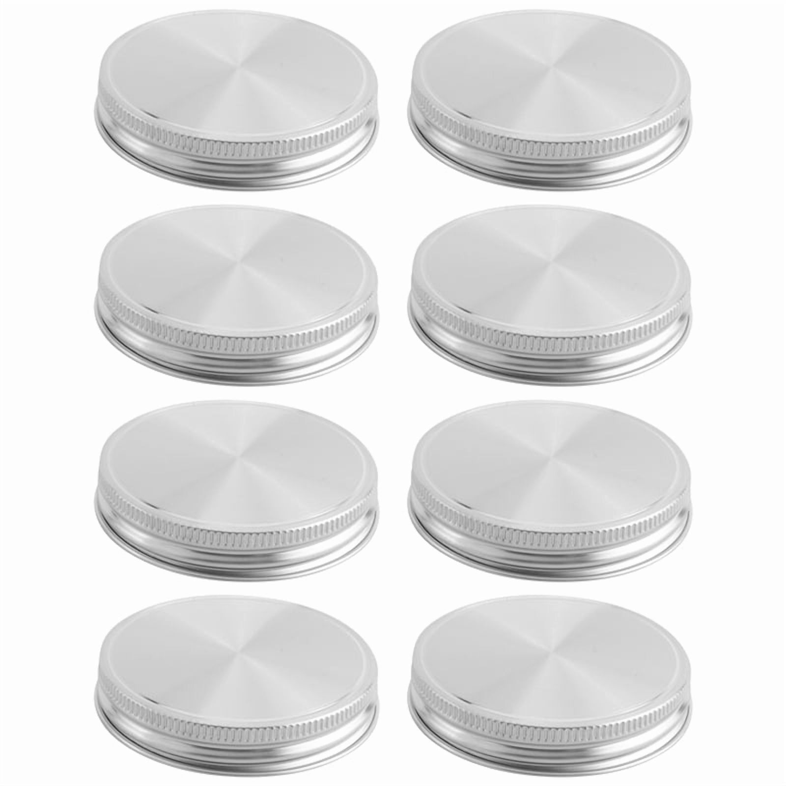 8 Pcs Stainless Steel Jar Lids 86Mm Sealed Leak Proof Cover With ...