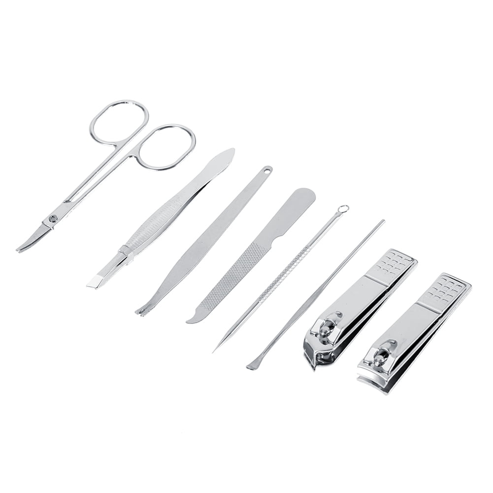8 Pcs Stainless Steel Nail Scissors Cutter Clippers Set Fingernail ...
