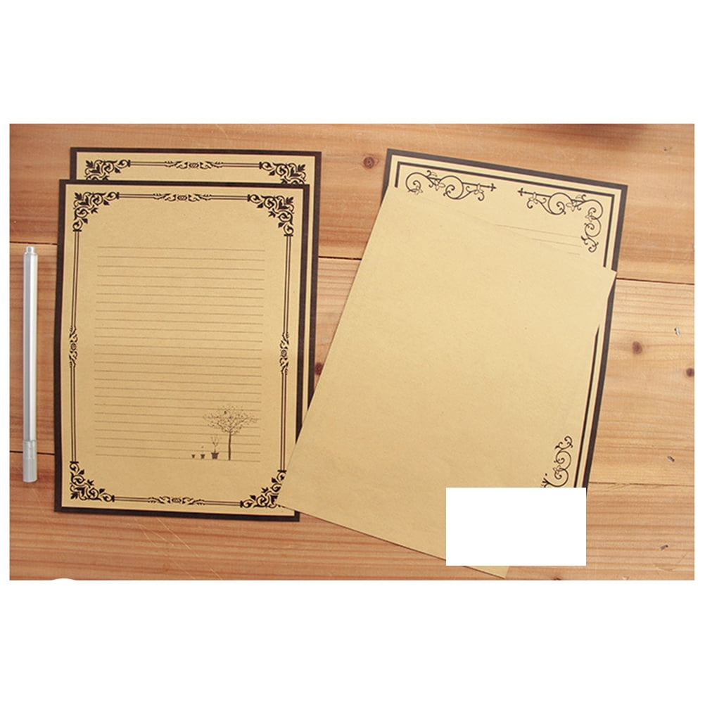 TINKSKY Sheet Vintage Paper Set Writing Stationery Multi Kraft Paper ...