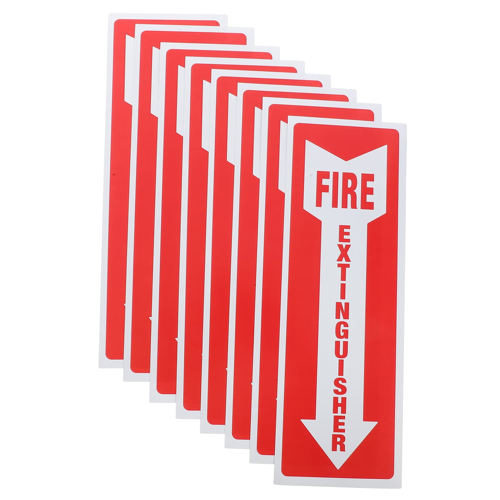 8 Pcs Stickers LED Fire Extinguisher Sticker Office 31.00X10.50X0.10CM ...