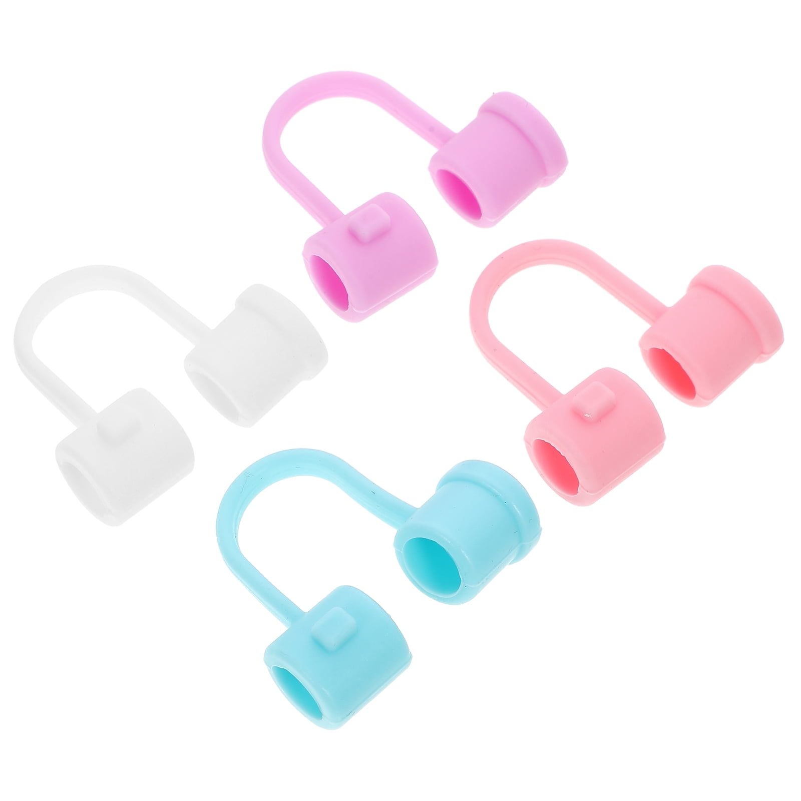 8 Pcs Birthday Party Decoration Straw Caps Straw Topper Silicone Straw ...