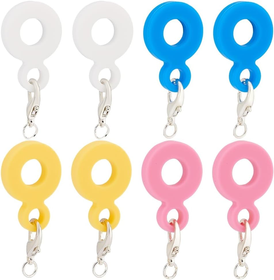 8 Pcs Straw Charm Adapters for Tumbler Cup 4 Colors Silicone Straw ...