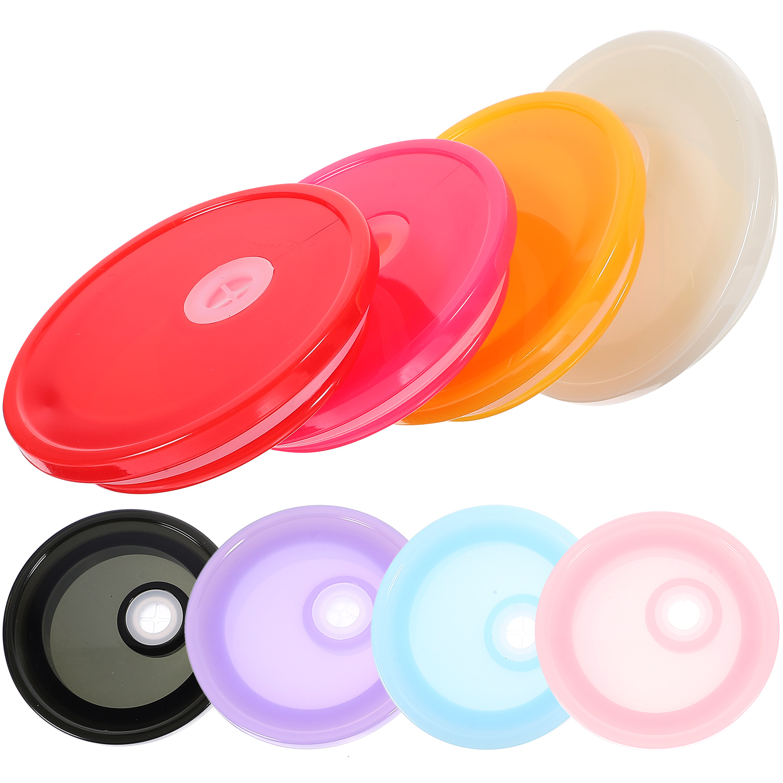 8 Pcs Straw Lid Glass Cup Lids Covers Tumbler Cups Round Mug Jar Top ...