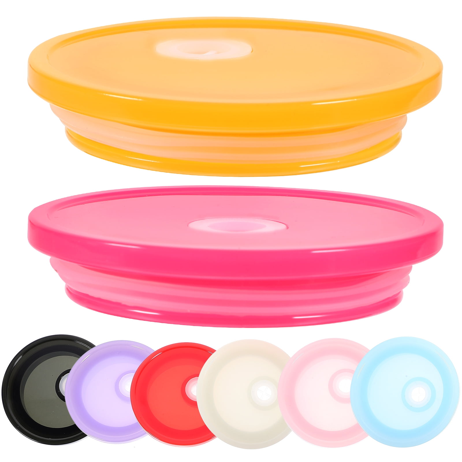 8 Pcs Straw Lid Glass Cups Tumbler Glass Water Cup Lid Cup Covers Iced ...