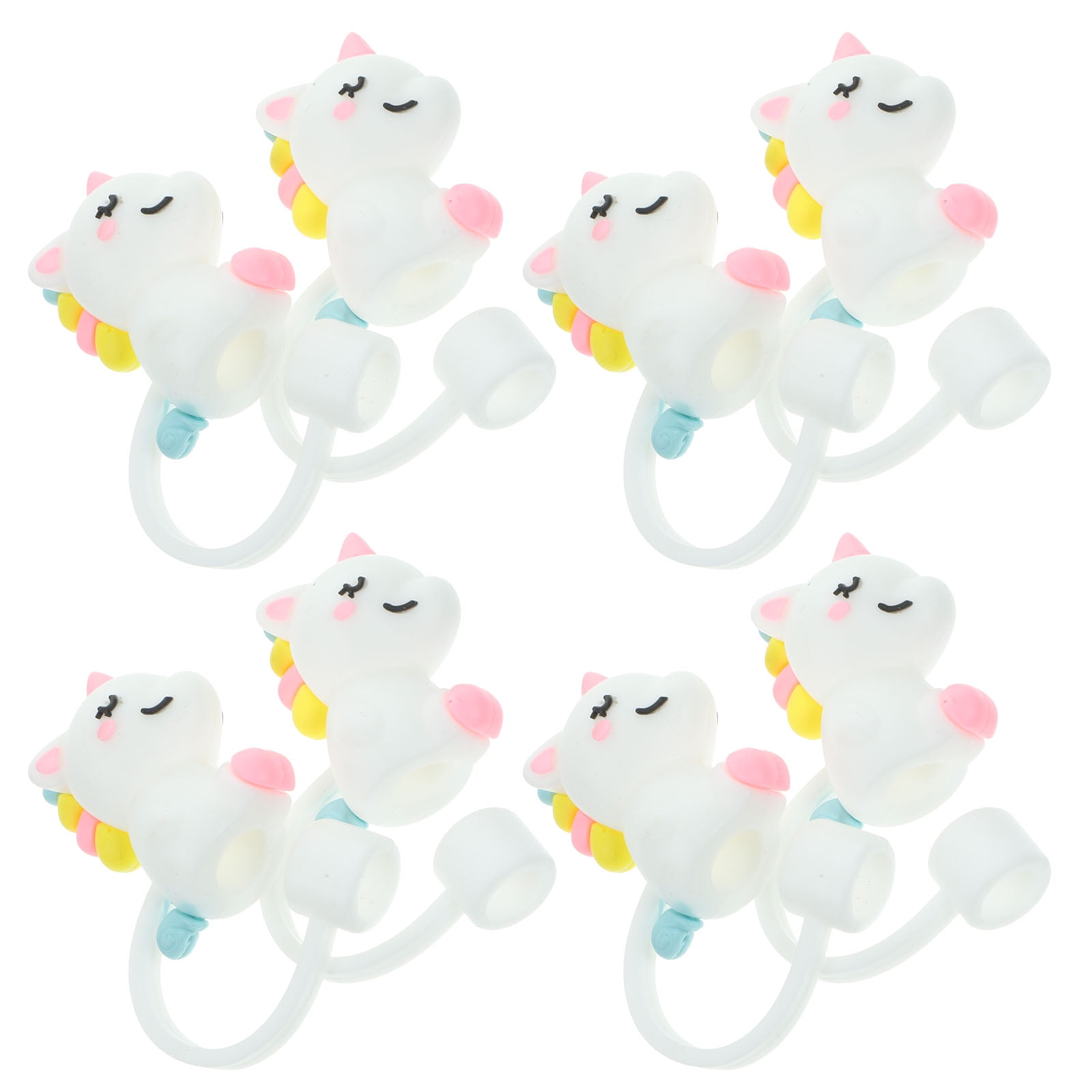 8 Pcs Straw Plugs Straws Reusable Straw Caps Silicone Straw Lids ...