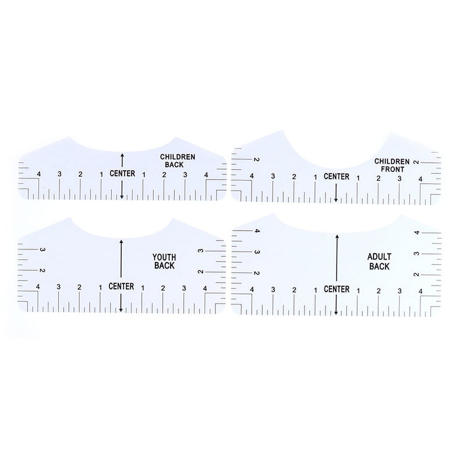 8 Pcs T-shirt Ruler Guide V Neck Alignment Tool To Center Designs ...