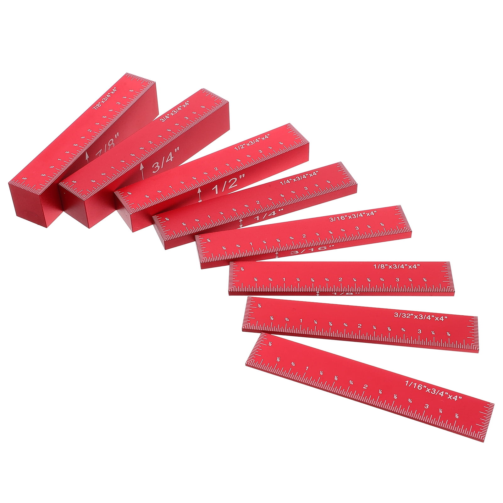 OFFIGAM Router Gauge Blocks for Setup Blocks Height Gauge Red Aluminum ...