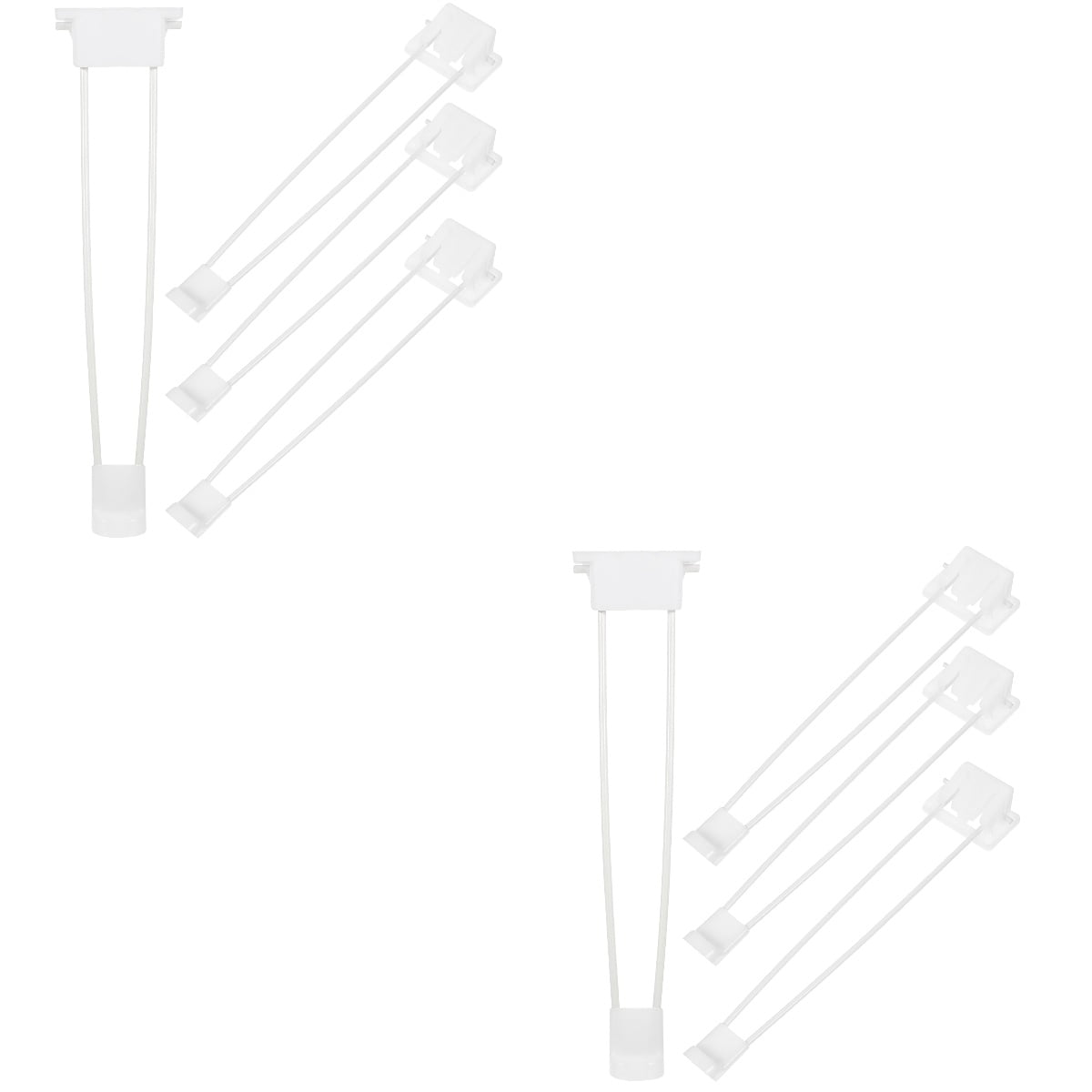 8 Pcs Table Stand Foldable Legs Metal for Coffee Desk White Hair Clip ...