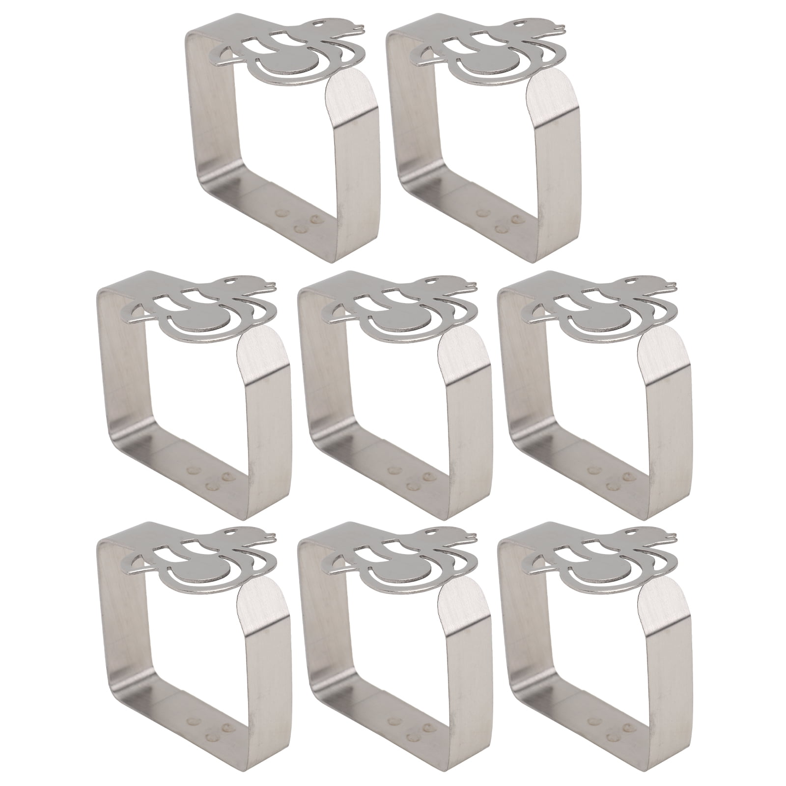 8 Pcs Tablecloth Clip Hose Clamp Curtain Hooks for Drapes Silver ...