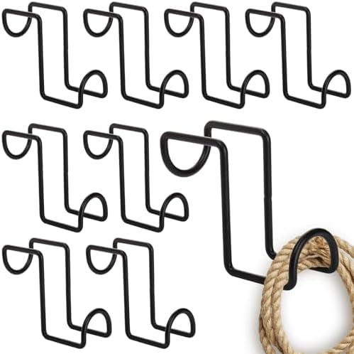 8 Pcs Tack Hook 4 Inch, Heavy Duty Horse Halter Rack, Over Rail Bridle ...