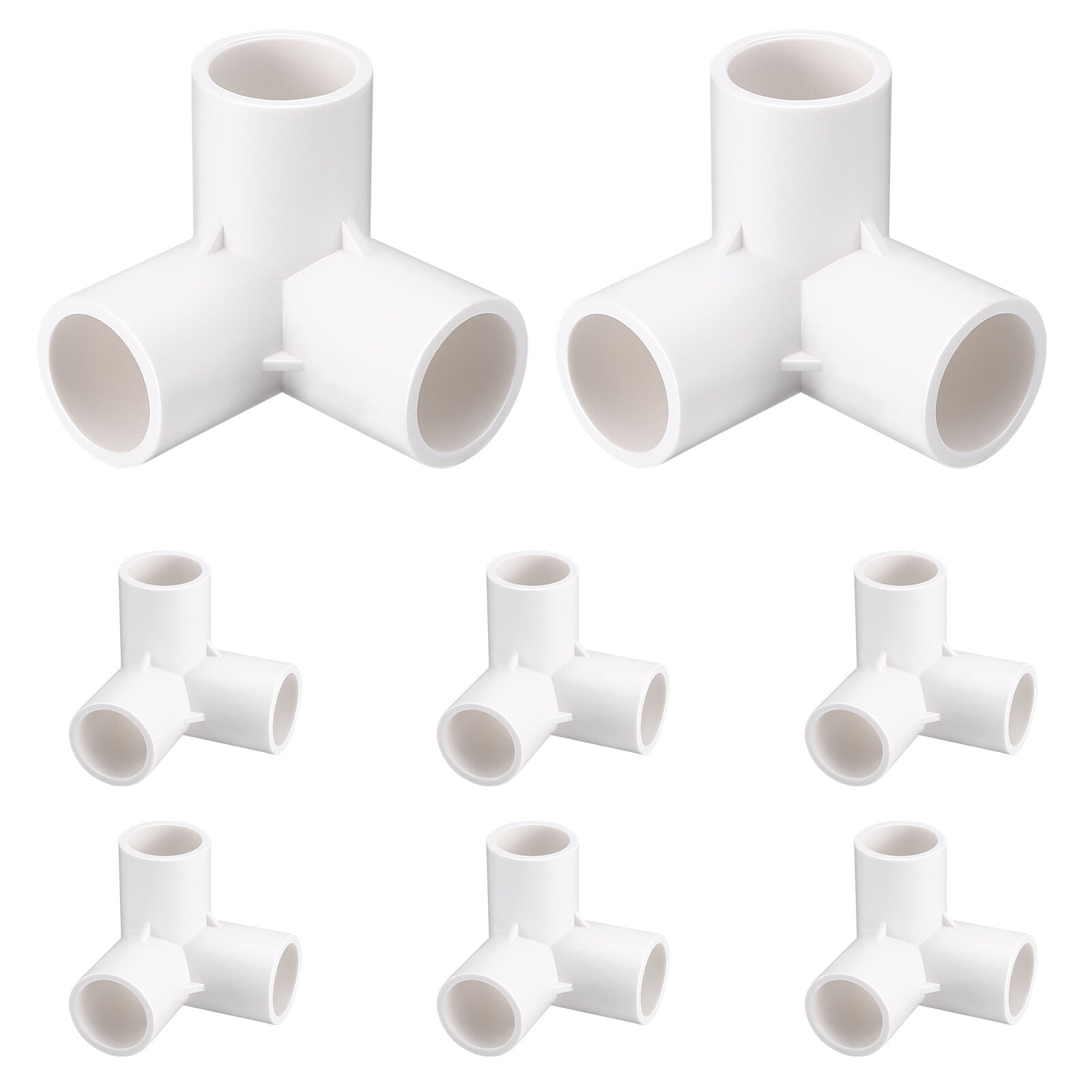 8 Pcs Tee Elbow Fittings Frame Stand Pvc Furniture - Walmart.com