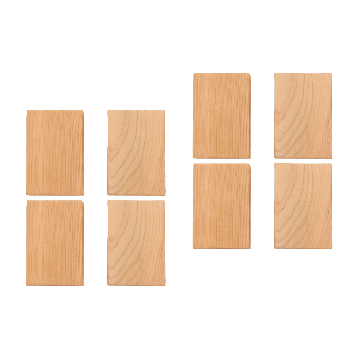 Onaparter 8 Pcs Thicken Wooden Block DIY Craft Cutout Smooth Wood ...